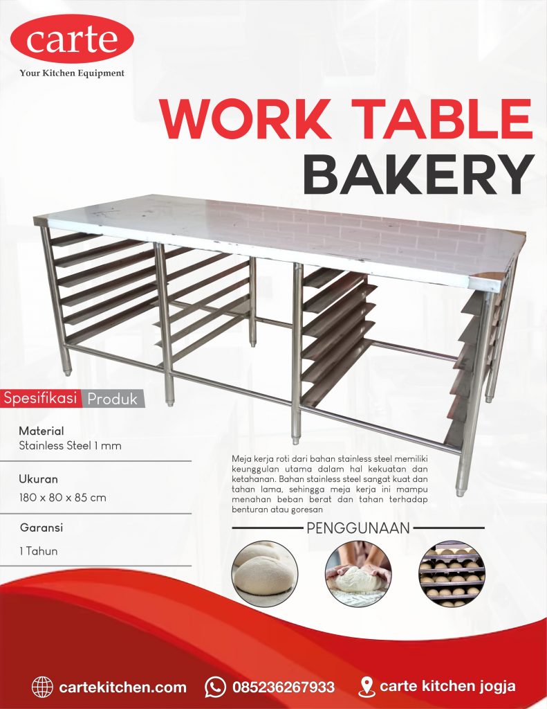 Solusi Terbaik untuk Bakery Anda: Work Table Stainless Steel dari Carte ...